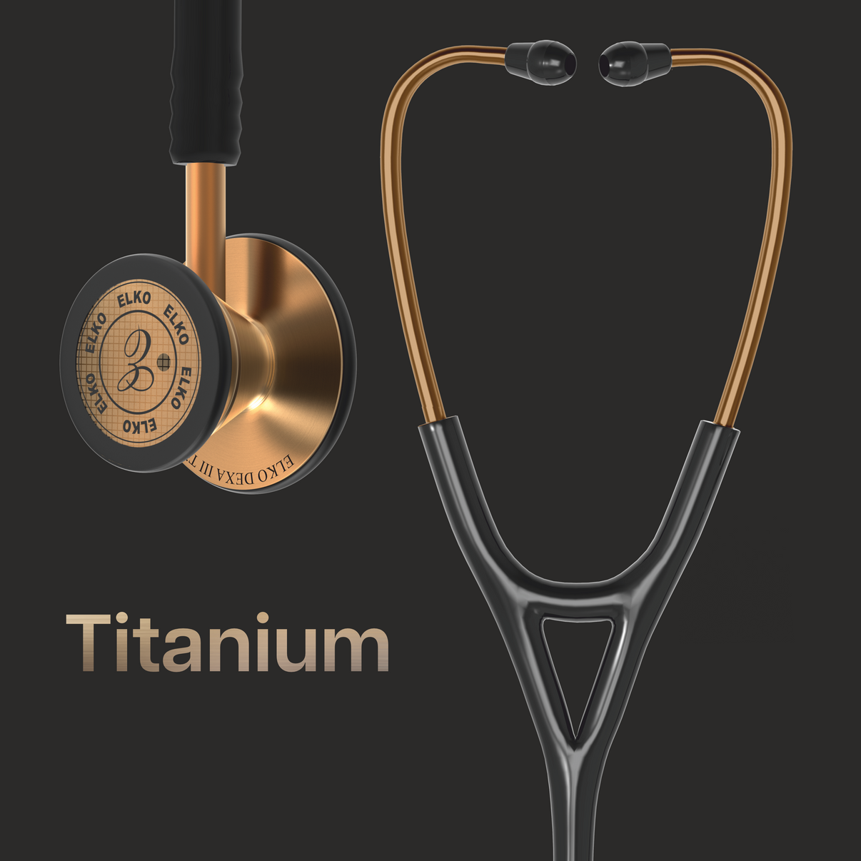 ELKO DEXA III Ti Titanium Stethoscope - Rose Gold – ELKO Healthcare